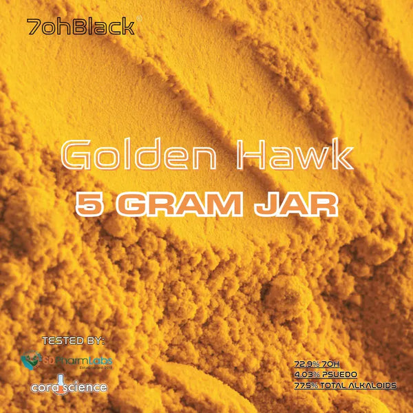5-Gram | Golden Hawk | 3875mg Total Alkaloids Per Container – BLACK
