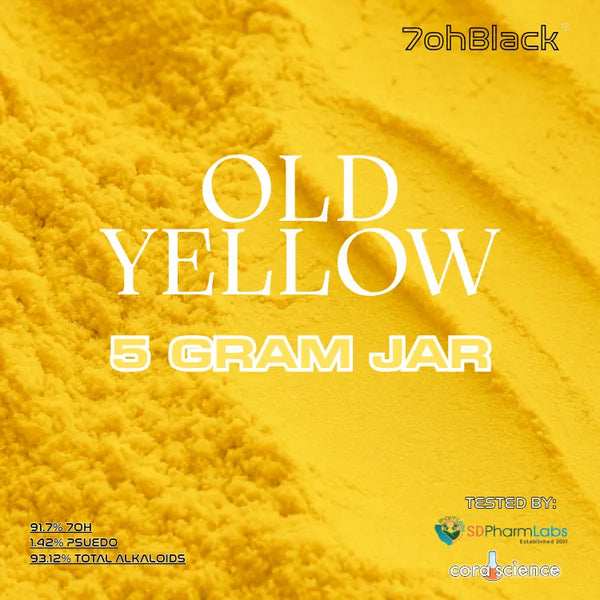 5-Gram | Old Yellow | 4655mg Total Alkaloids Per Container – BLACK